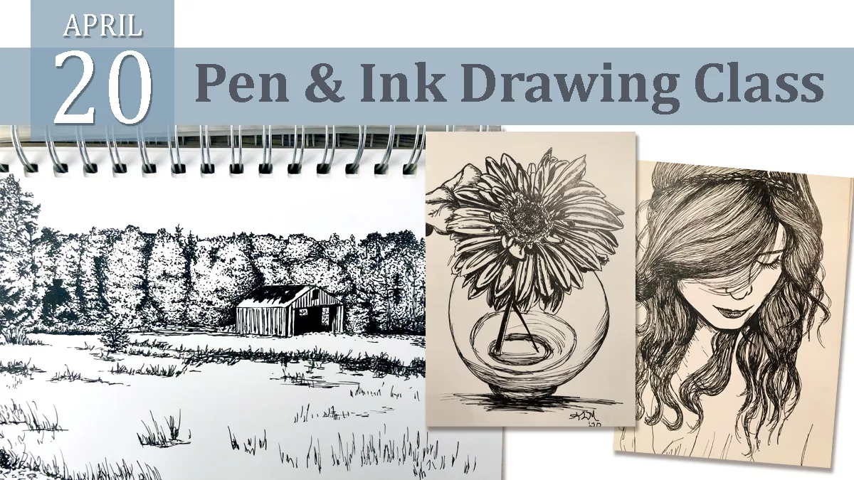 Pen & Ink Drawing Class - Hessel School House